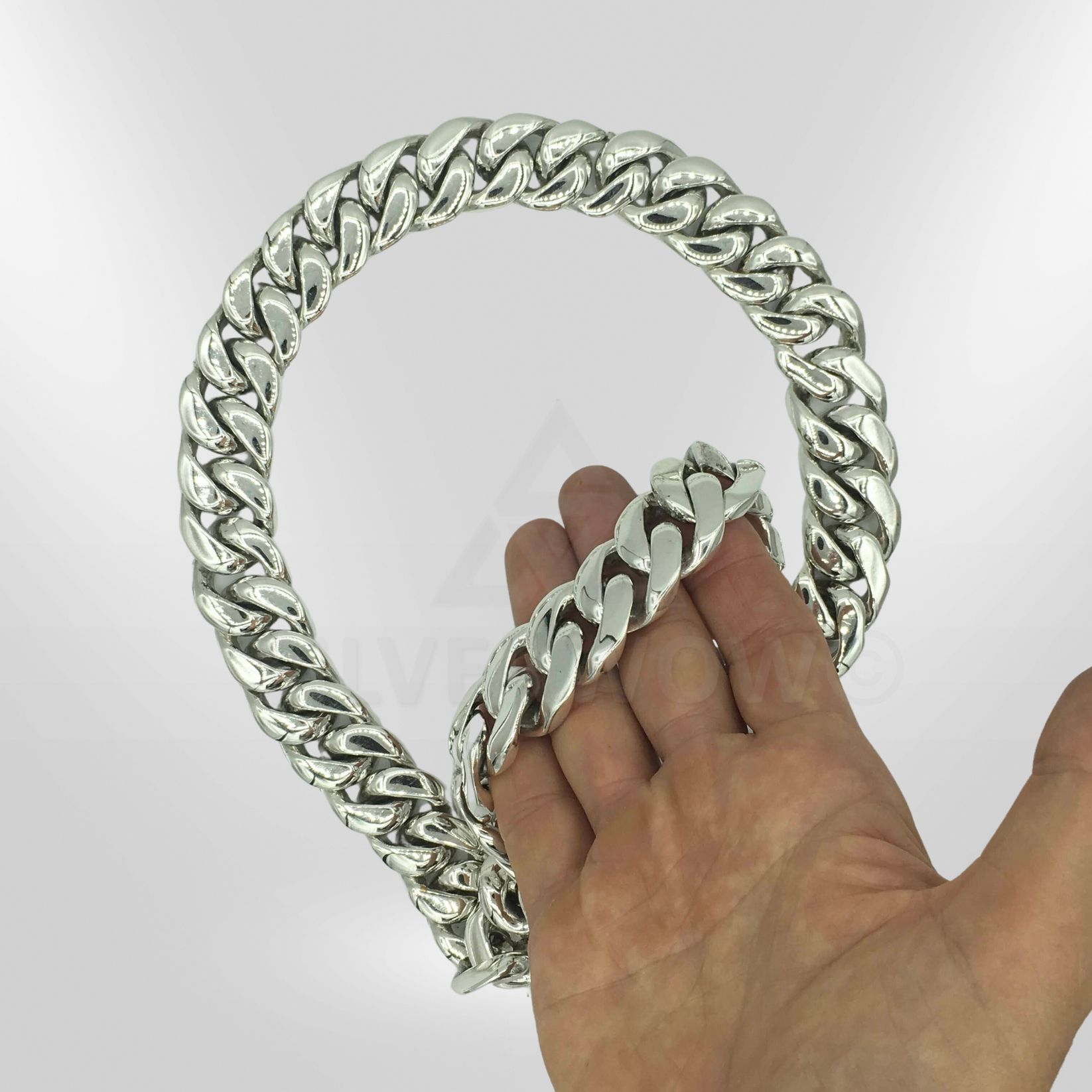 25mm Heavy Curb Necklace | Clasp-Free | SilverWow™