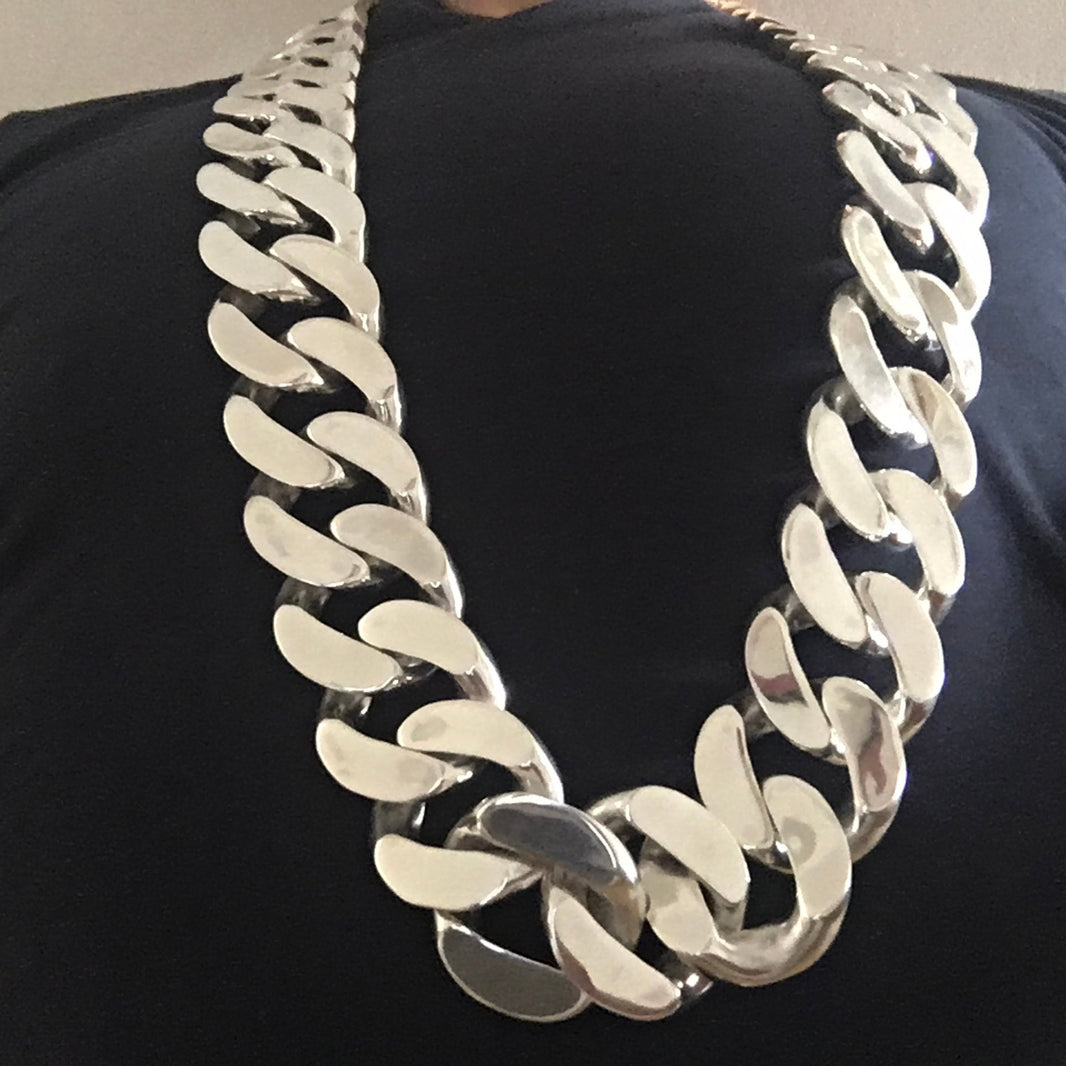 Heavy Silver Chains for Men | Curb, Figaro & Cuban in 925 Silver ...
