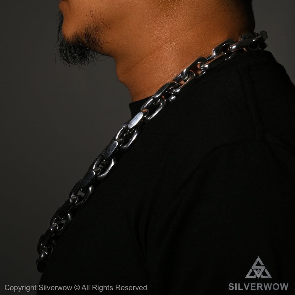 Heavy Silver Chains for Men | Curb, Figaro & Cuban in 925 Silver ...