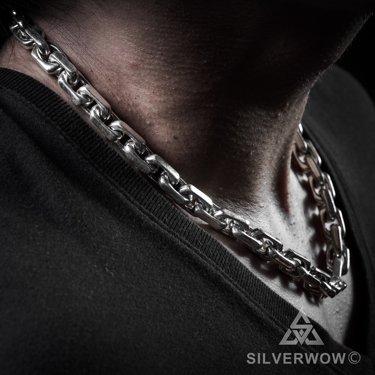 10mm Mens Chain Link Silver Necklace | Please visit‎ Silverwow.net ...