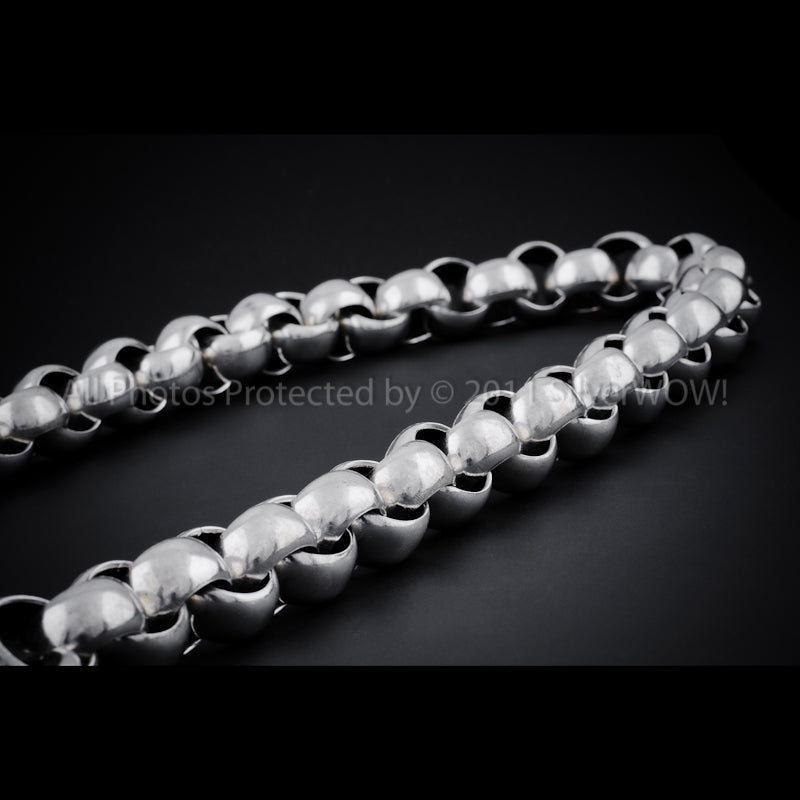 15mm Wide Heavy Silver Belcher Chain | Silverwow.net – SilverWow™