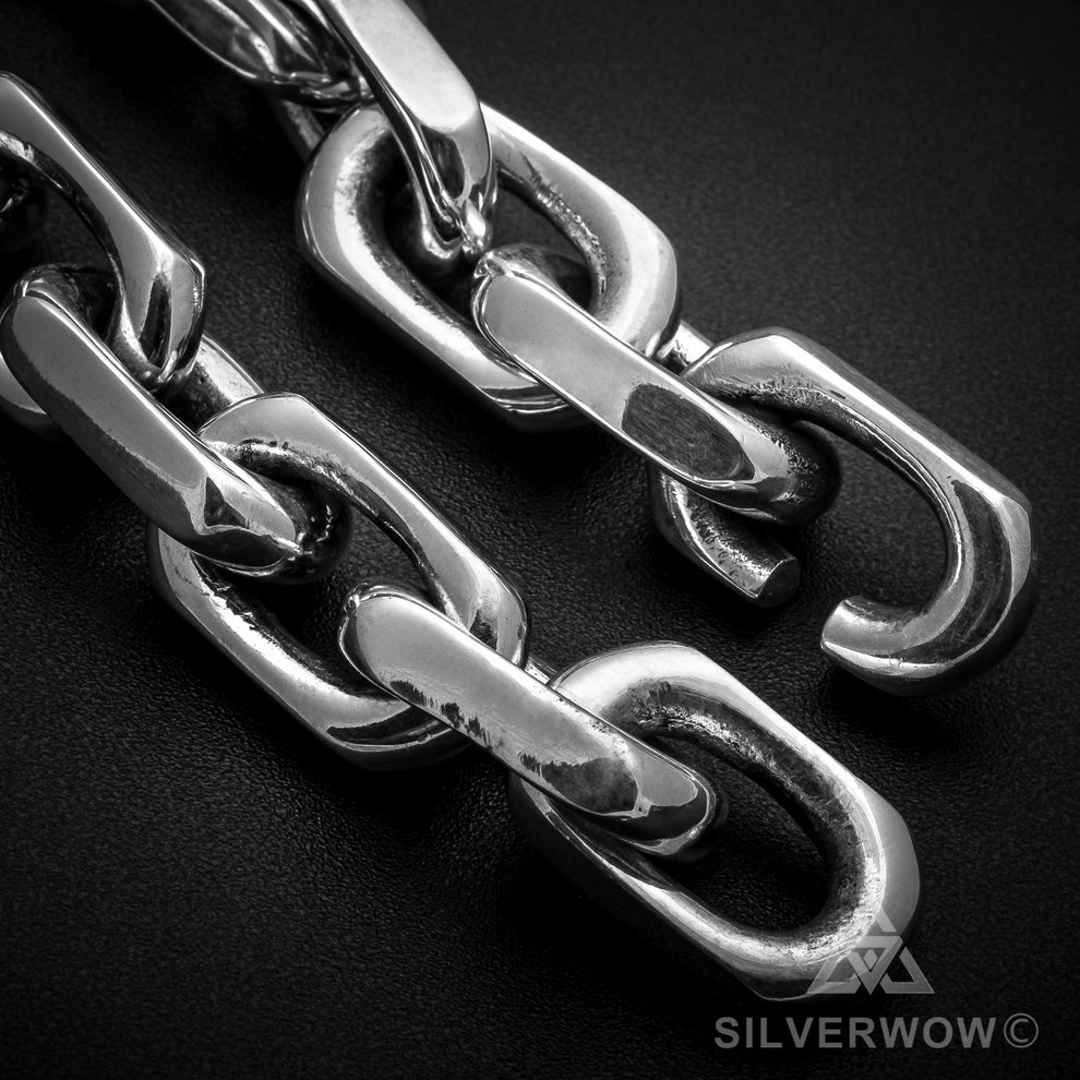 Heavy Chain Link Necklace — 15mm | 925 Sterling | SilverWow® – SilverWow™