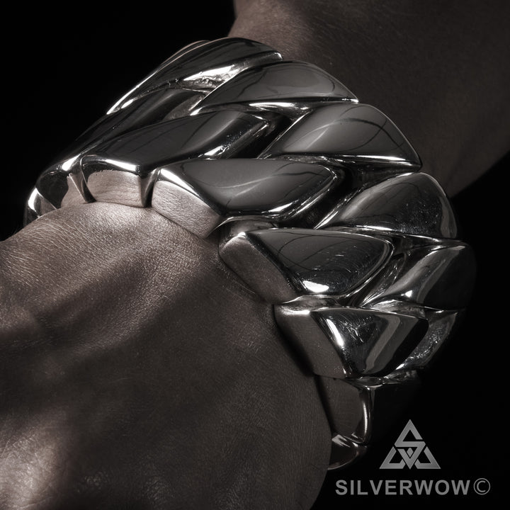Heaviest, Mens Silver Bracelets | 25 - 40 mm Wide | Silverwow.net ...