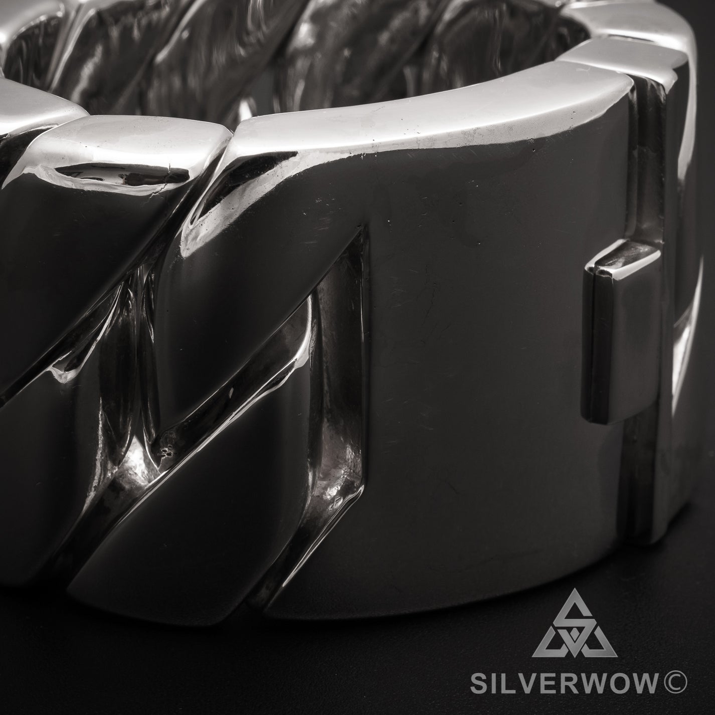 1KG Mens 45mm, Curb Bracelet - The Worlds Heaviest Silver Bracelet ...