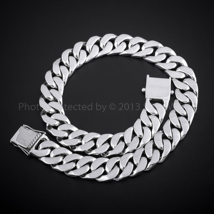 Heavy Silver Curb Chain — 25mm │ 925 Sterling │ SilverWow® – SilverWow™