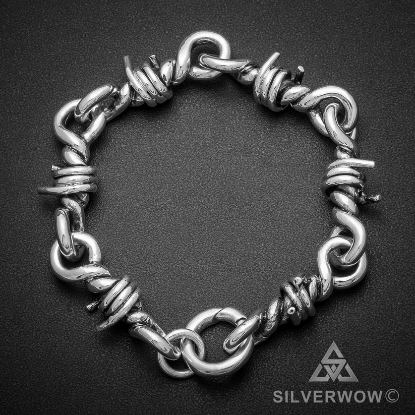 Barb Wire Bracelet - Sterling Silver. Totally Unique | Silverwow.net ...