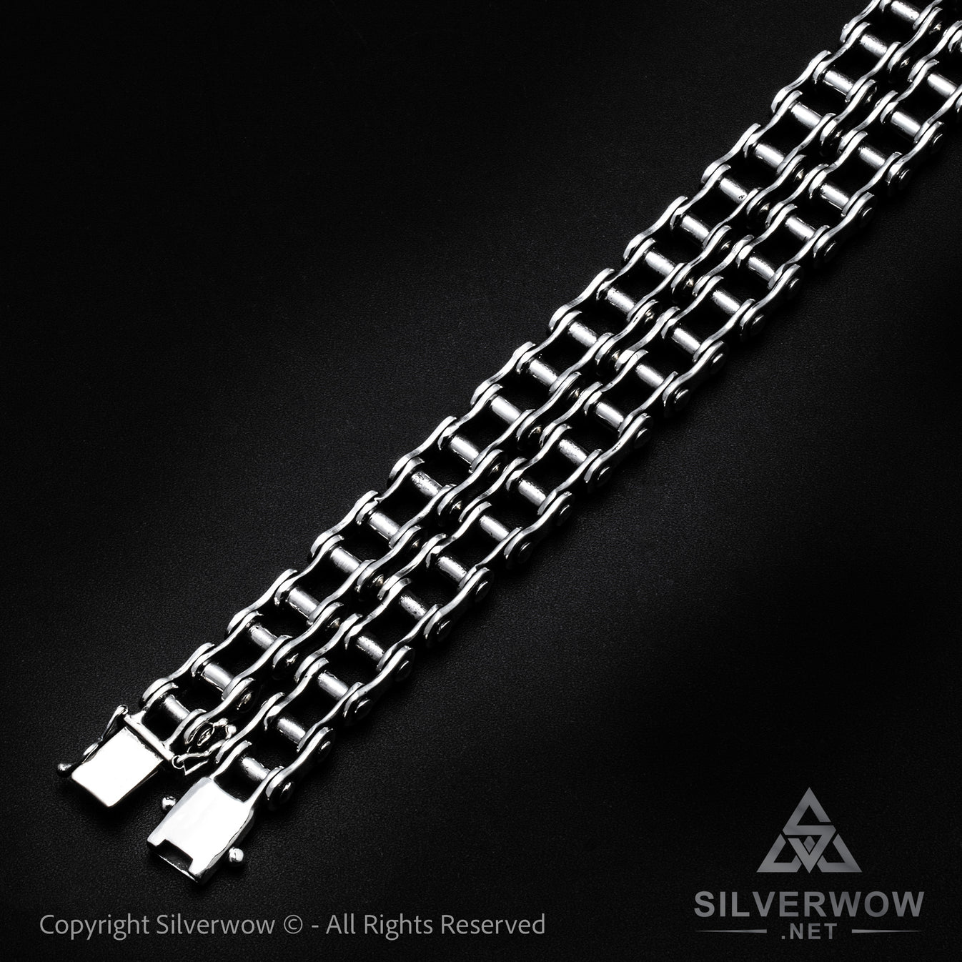 Silver Bike Chain Mens Necklace | Silverwow.net – SilverWow™