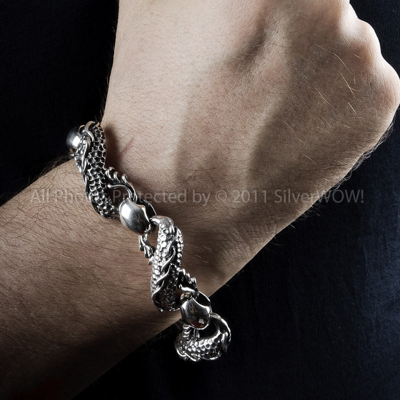 Dragon Bracelet- Solid Sterling Silver | Silverwow.net – SilverWow™