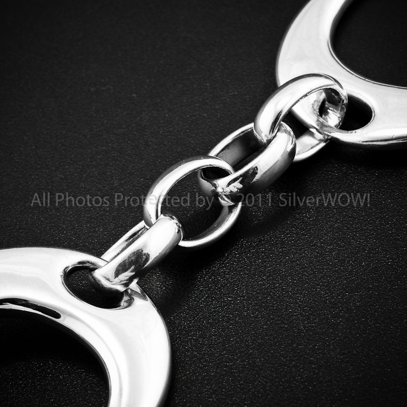 Mens Handcuff Bracelet - Handcuffs Design - 925 Sterling Silver ...