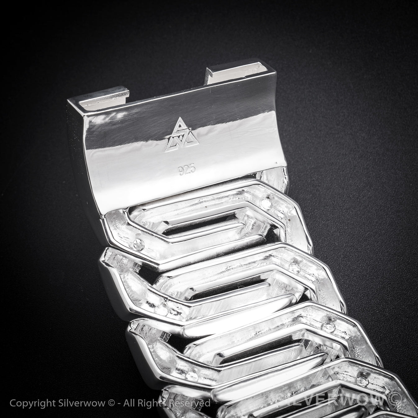 60mm Wide Silver Bracelet | World's Biggest | SilverWow™