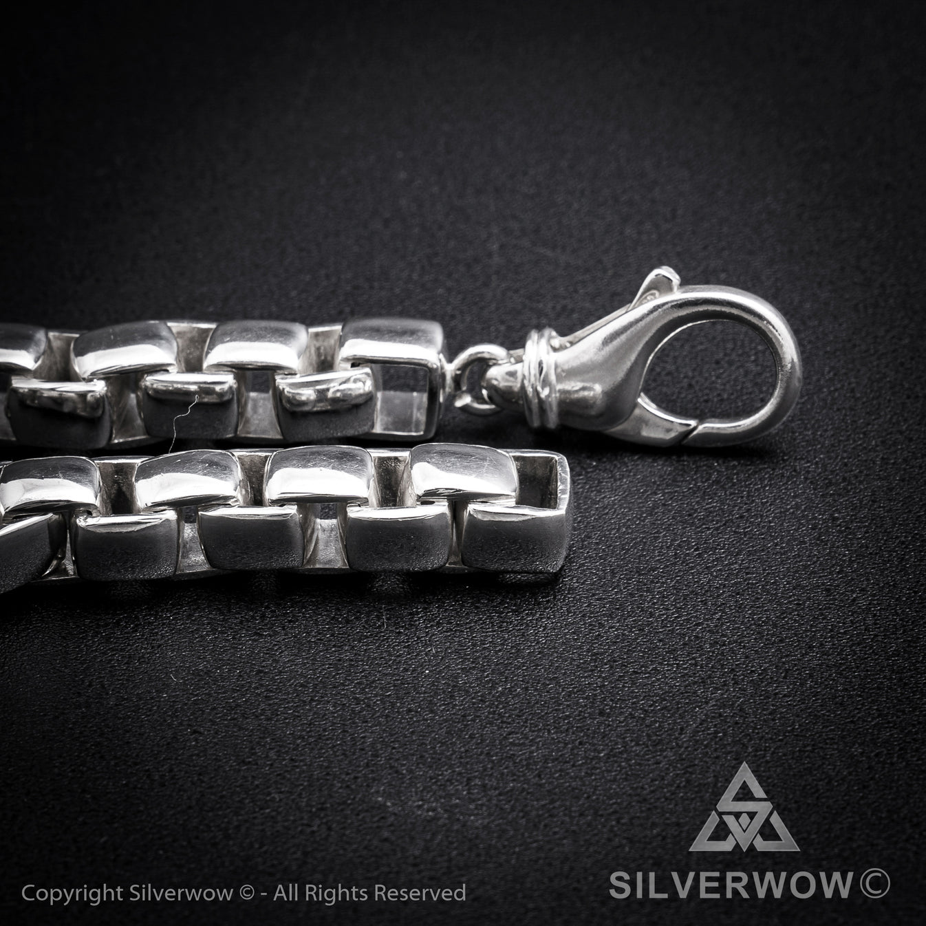 Mens Box Chain Link Mens Bracelet | Handmade Sterling Silver ...